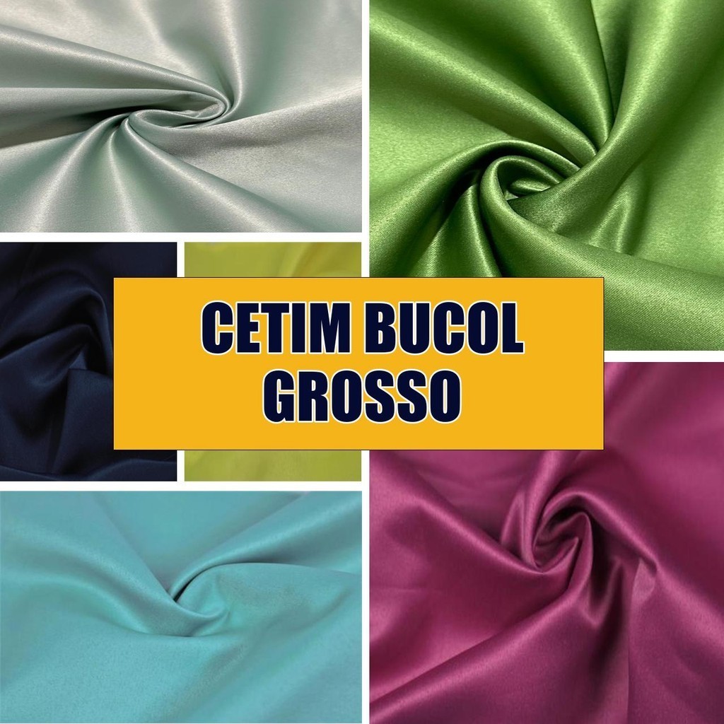 6 Metros Tecido Cetim Bucol Grosso (6m x 1,50m) | Shopee Brasil