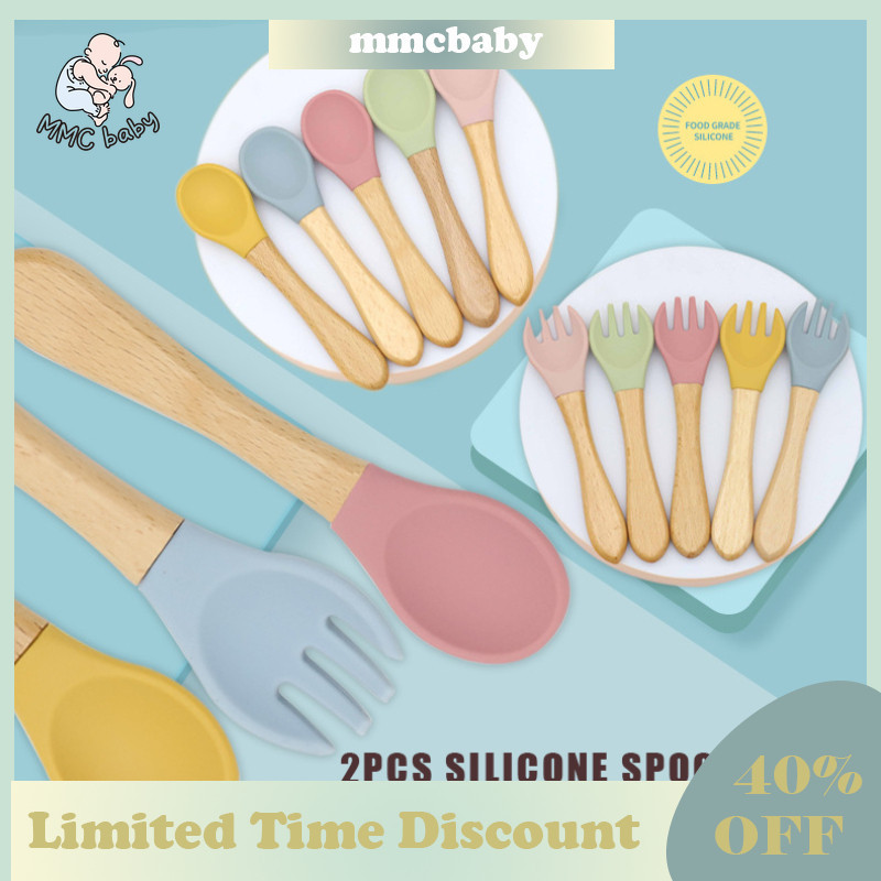 2PC Colher De Alimento Infantil De Grau Alimentício Silicone Para ...