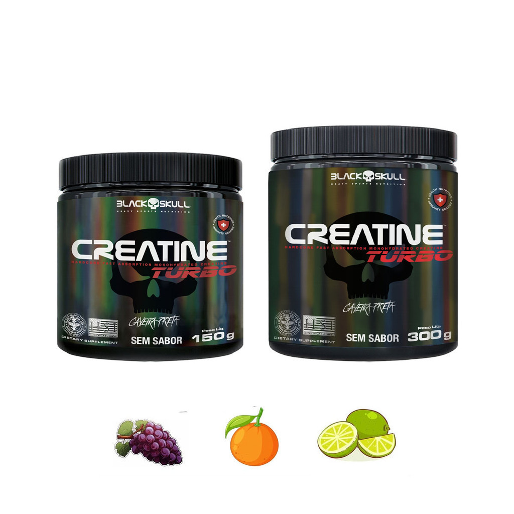 Creatina Black Skull Creatine Turbo 300G 150G Caveira Preta | Shopee Brasil