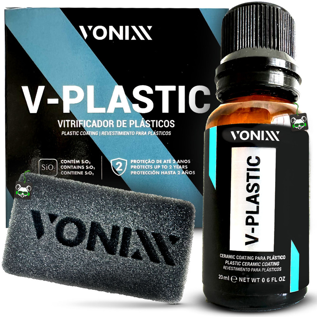 Vitrificador Plásticos V-Plastic 20ml Vonixx + Aplicador | Shopee Brasil