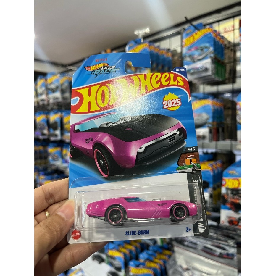 Hot Wheels Slide Burn Rosa Lote E 2025 Hotwheels | Shopee Brasil