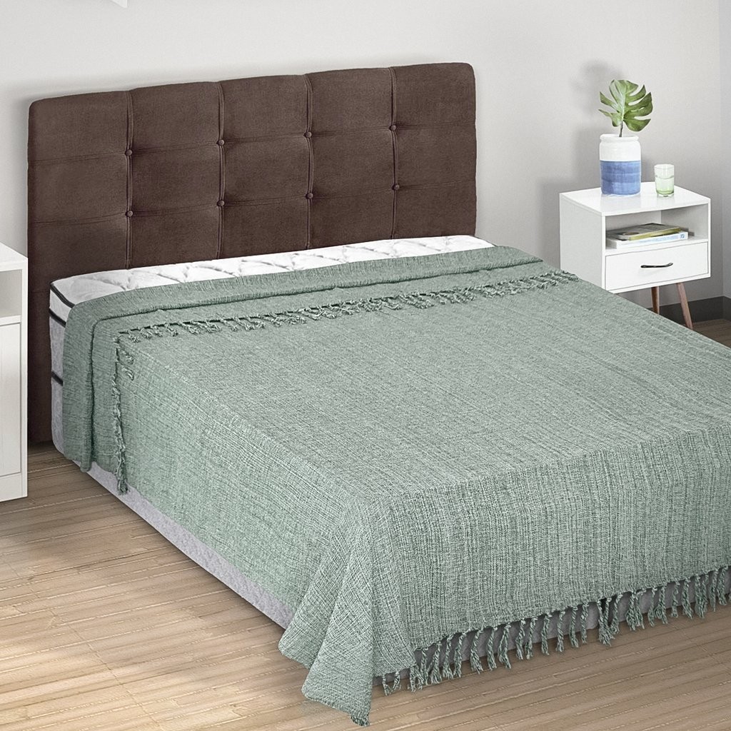 Colcha Casal Verde Musgo | Shopee Brasil