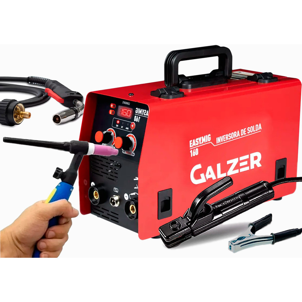 Máquina De Solda Mig Tig Eletrodo 160a + Tocha Tig Seca 9mm | Shopee Brasil