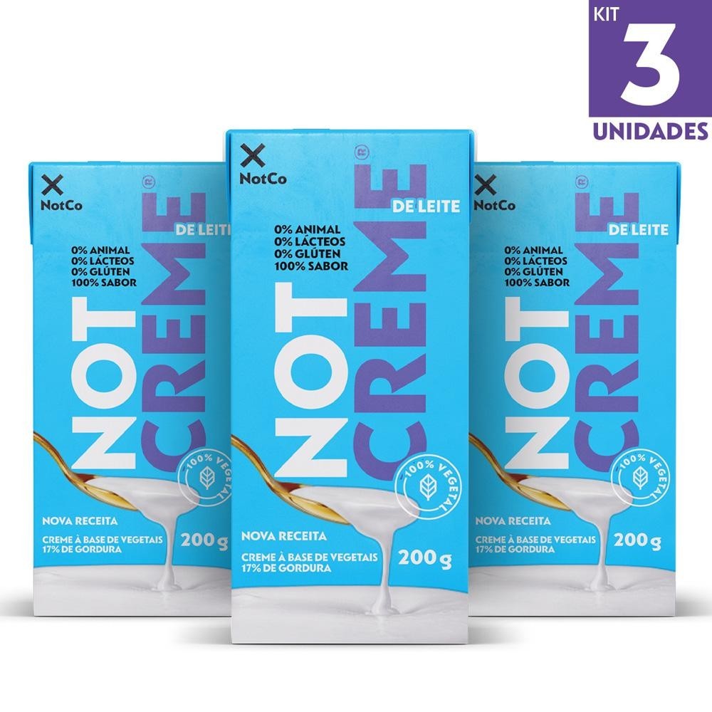 Kit 3x Creme de Leite Vegetal NotCo NotCreme 200g | Shopee Brasil