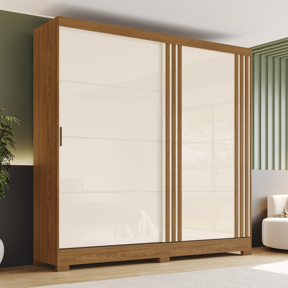 Guarda Roupa Casal 2 Portas 3 Gavetas B352 Briz | Shopee Brasil