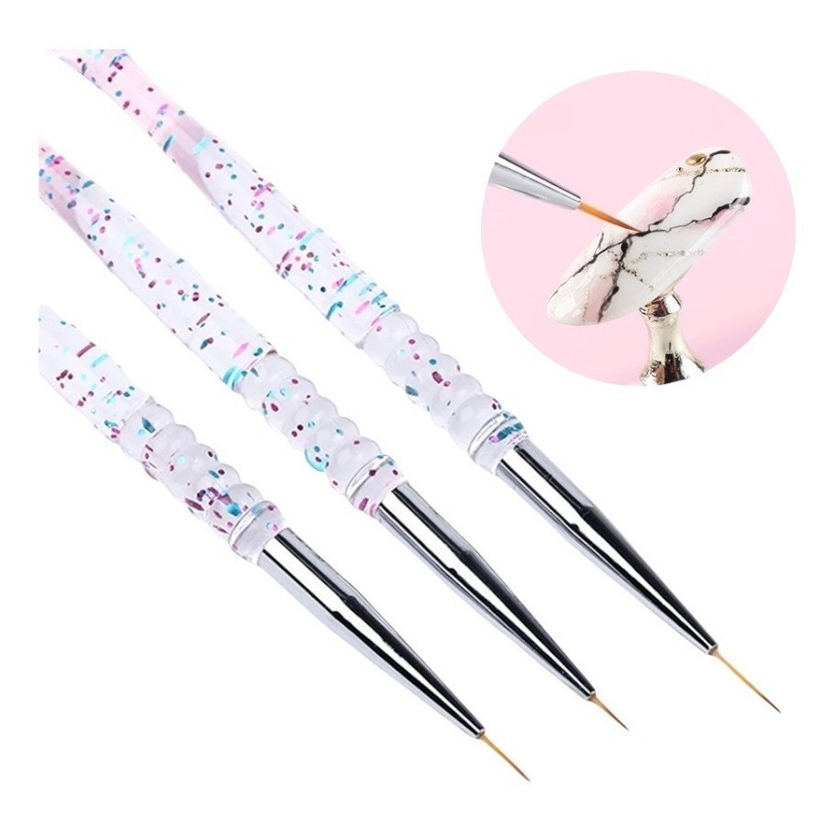 Pincéis Profissionaos para Unhas EmGel Contorno Desenhos Mimimalistas ...