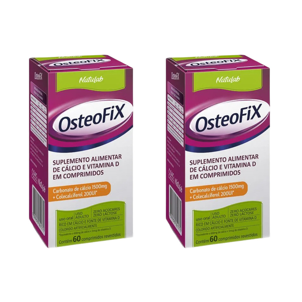 Kit 2 Suplemento Vitamina D OsteoFix 60 Cpr – Natulab | Shopee Brasil