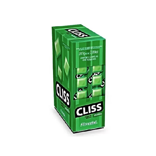 Chiclete Cliss Cartela Menta 201G | Shopee Brasil