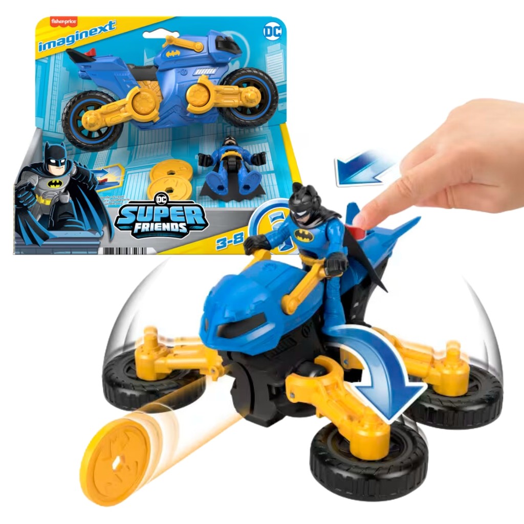 Boneco Batman E Batcycle Ima Bat Batveiculos Infantil M5649 - Mattel ...