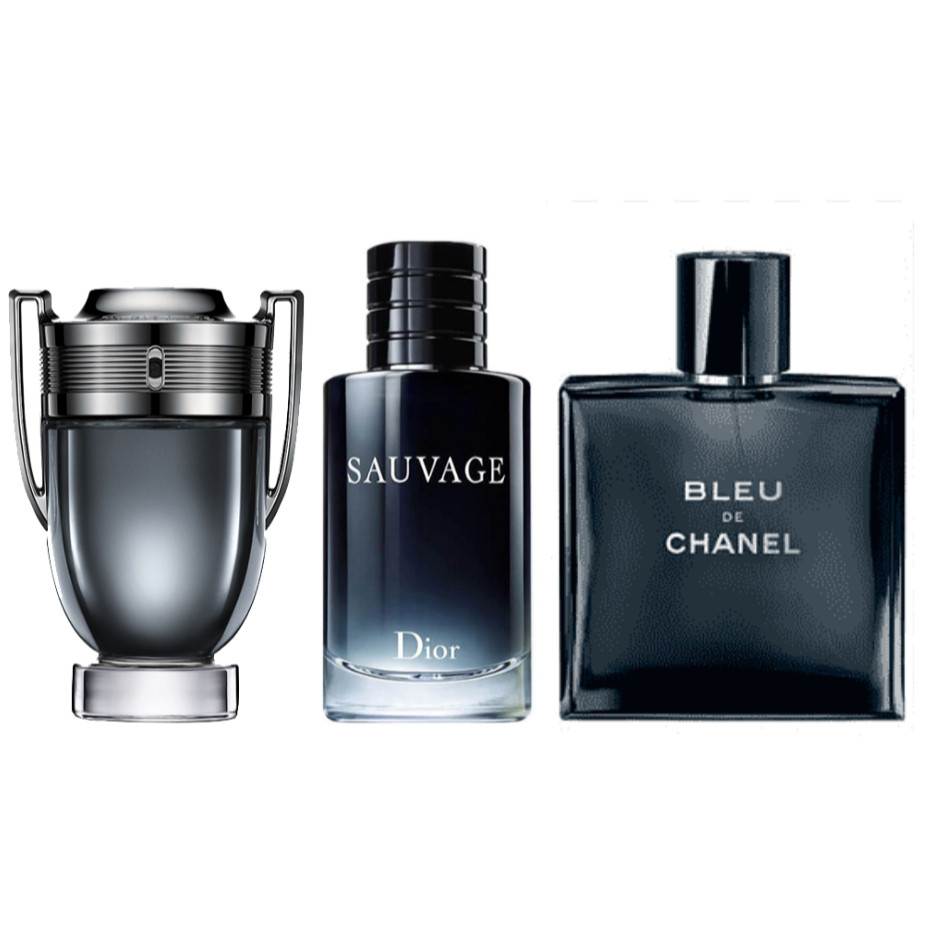 KIT 3 PERFUMES MASCULINOS AZUL IMPORTADO PREMIUM | Shopee Brasil