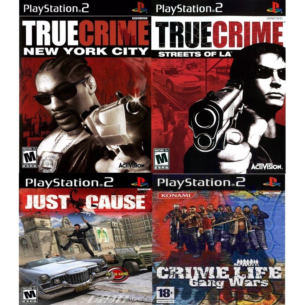 Kit True Crime Duology Just Cause Crime Life Gang Wars com 4 Jogos (PS2 ...