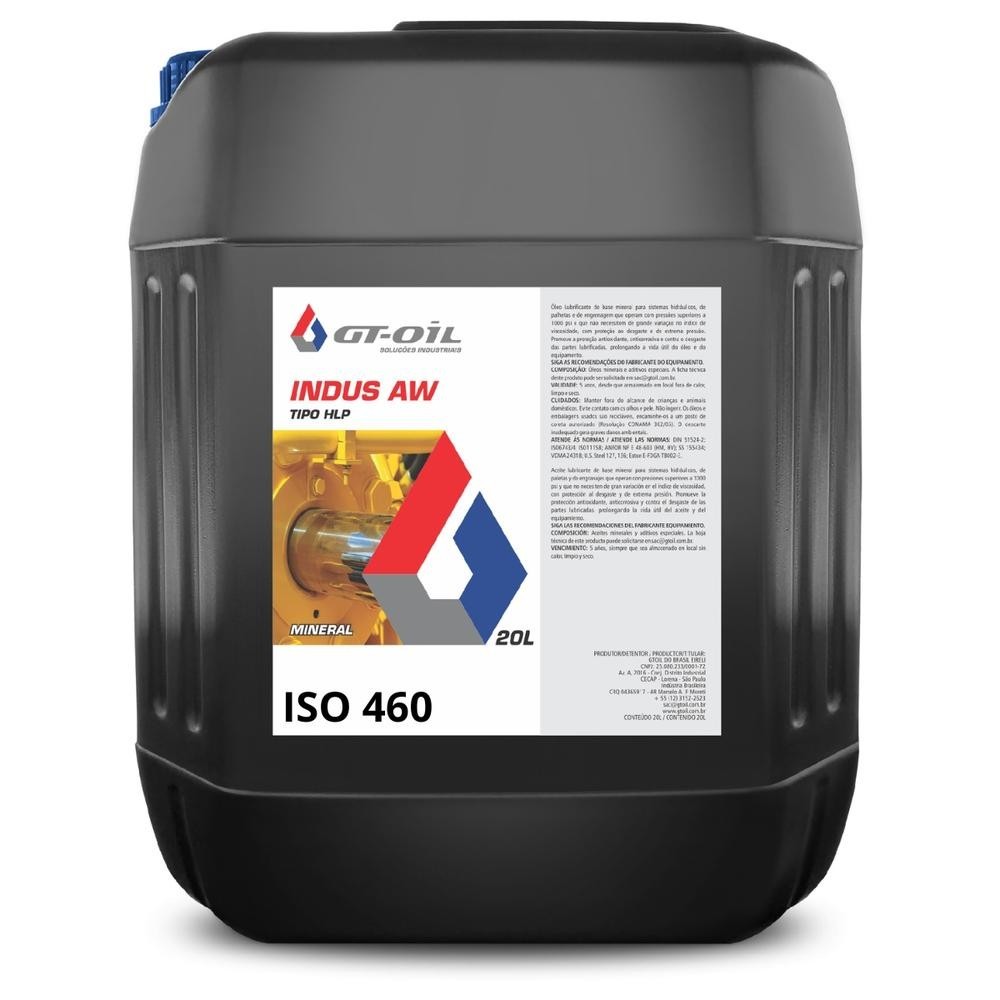 Óleo Hidráulico Circulatórios Aw Iso 460 Gt Oil 20l | Shopee Brasil