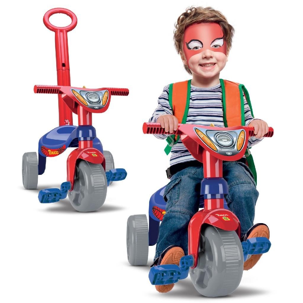 Triciclo Brinquedo Velotrol Tchuco Totoka Com Haste Seguro | Shopee Brasil