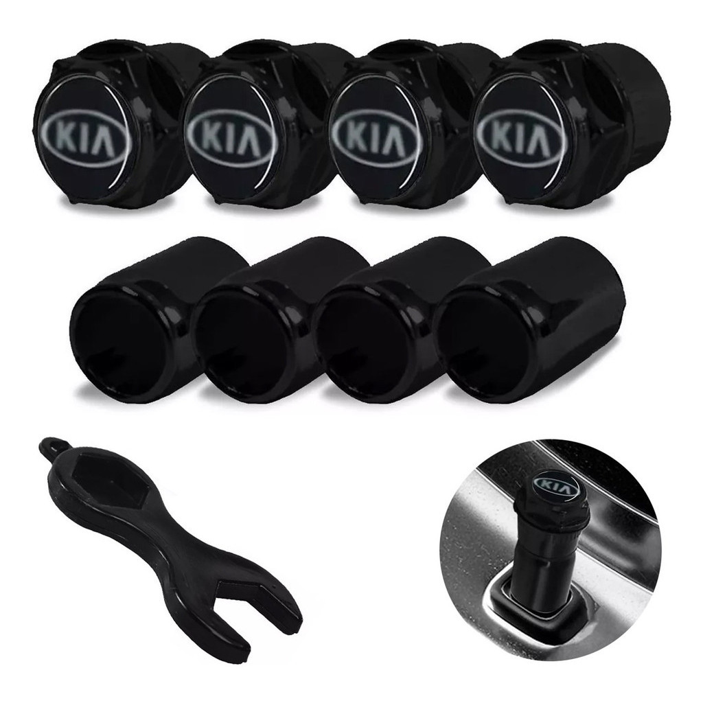Tampa Bico De Válvula Pneu Picanto Cerato Sportage Preto | Shopee Brasil