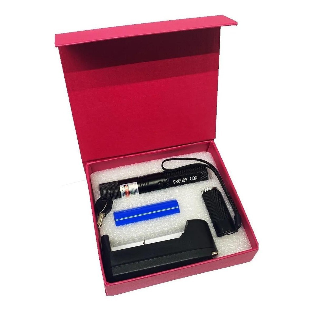 Caneta Laser Pointer Verde Ultra Forte Alcance 50km com Chave Vt Laser ...