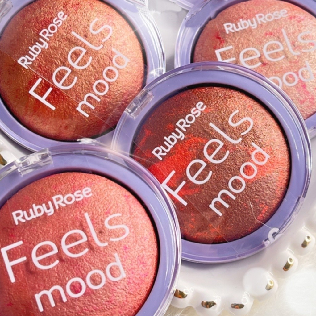 Blush Marble Feels Mood Cintilante Glow Ruby Rose HB6117 | Shopee Brasil