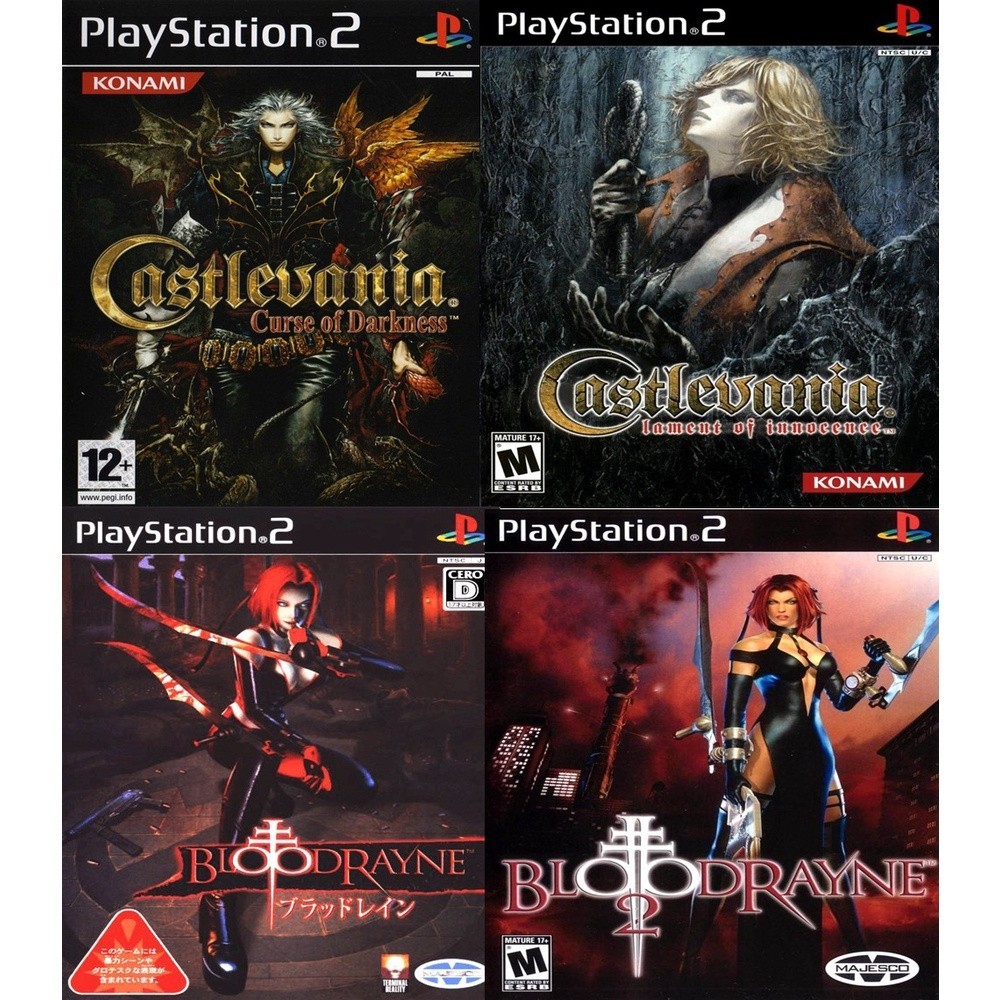 Kit Castlevania Collection + Bloodrayne Collection com 4 Jogos (PS2 ...