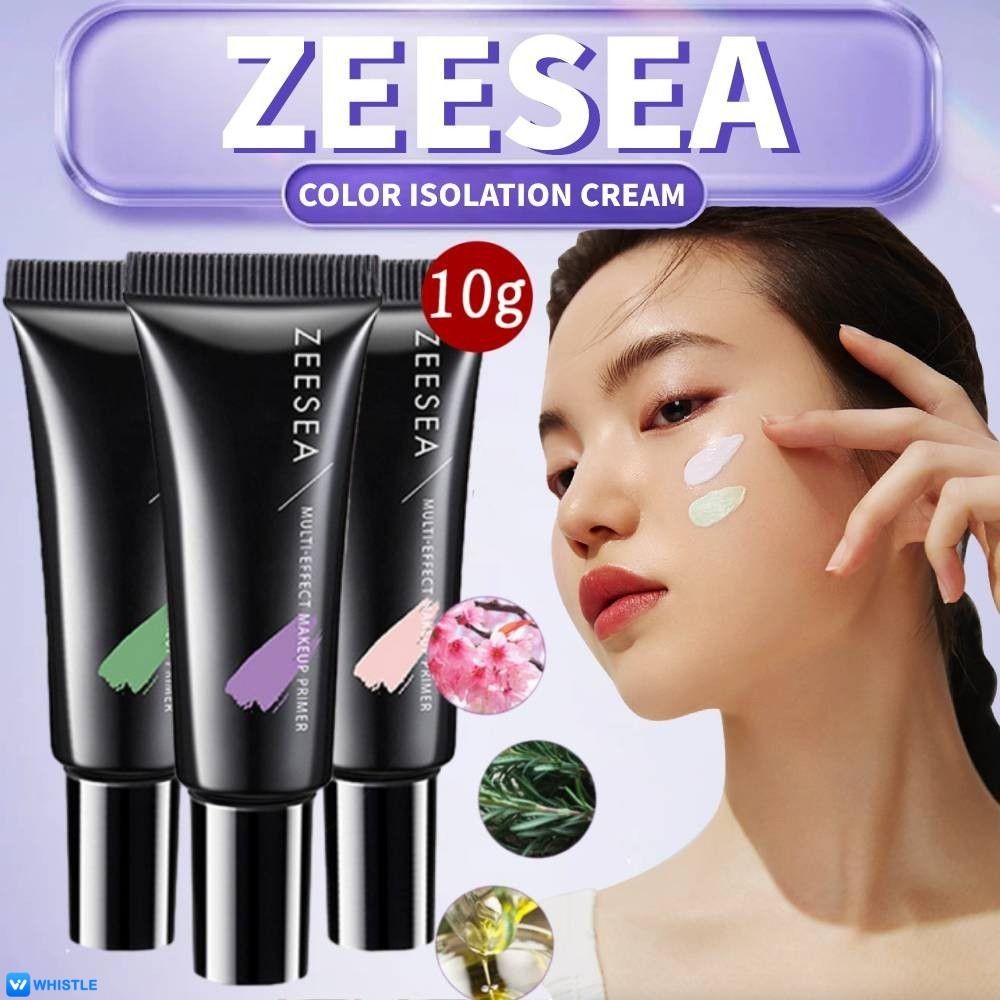 ZEESEA 3 Color Isolation 10g Maquiagem Creme frontal Roxo Verde Liso Hidratante Corretivo ...