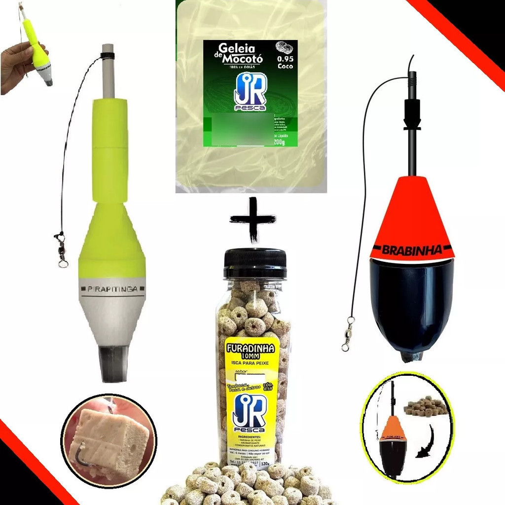 Kit Para Pesca em Pesqueiros Boia + Geleia + Furadinha | Shopee Brasil