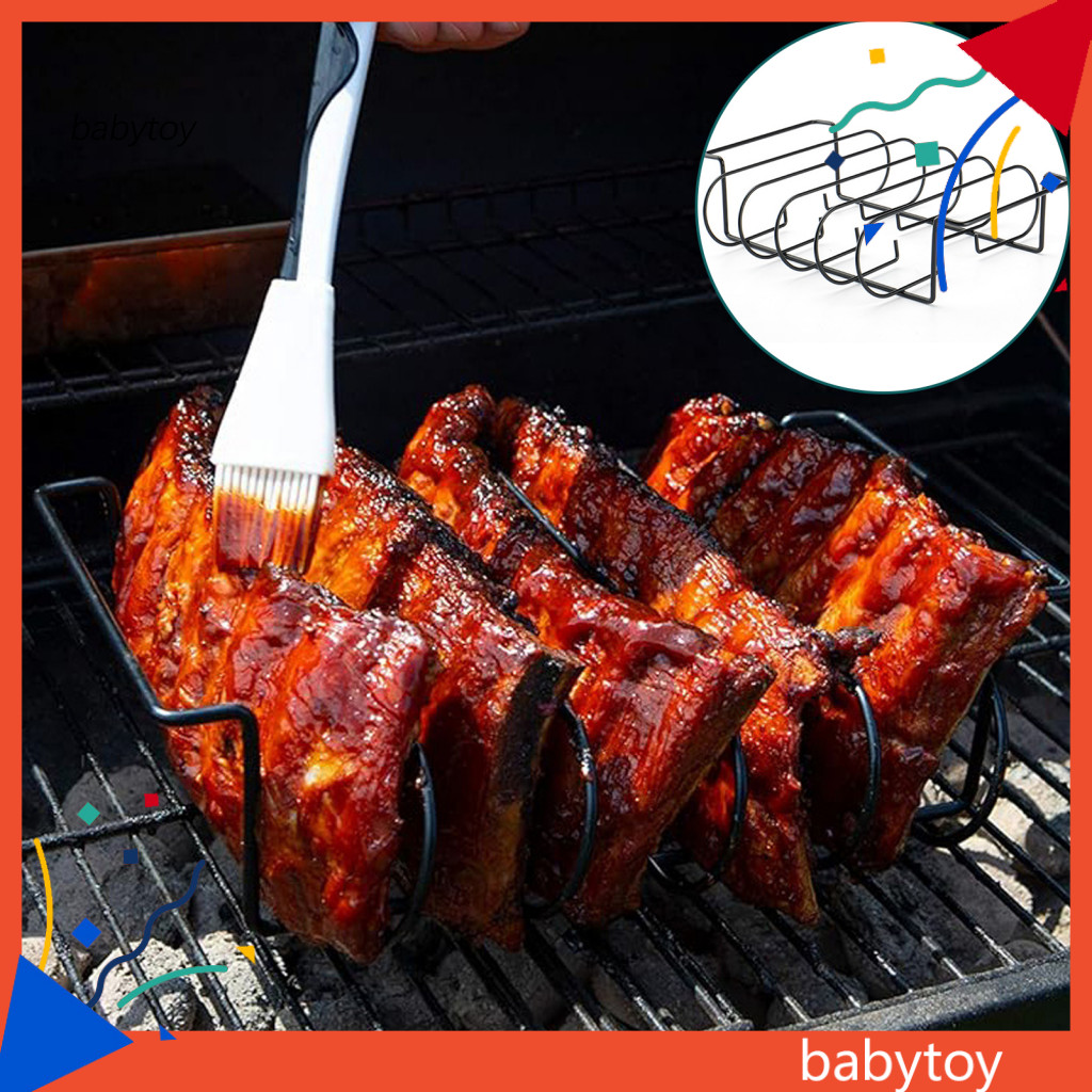 Grill Rib Organizer Bbq Holder Premium Stainless Steel Rack for ...