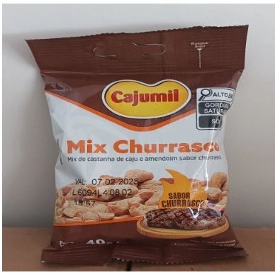 Mix de castanha de caju e amendoim sabor churrasco com 40g - Cajumil | Shopee Brasil