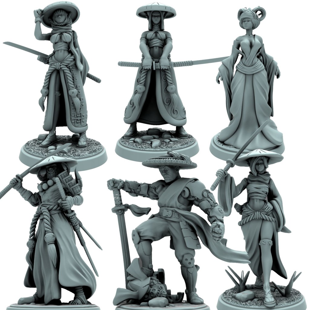 Miniaturas Samurais Rpg Compatível D&d Dnd Dungeon & Dragons - Corre ...
