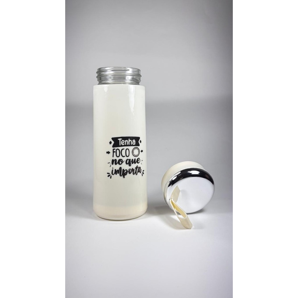Garrafa de Agua de Vidro com Revestimento de Plástico Decorativo com ...