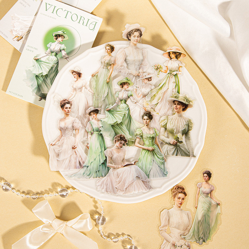 Mr. Paper 30 folhas/saco adesivo PET Retro Victorian Elegante senhora ...