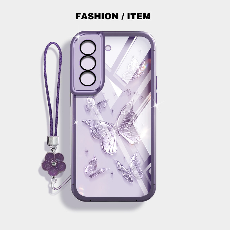 Capa De Telefone Luxuosa Borboleta À Prova De Choque Samsung Galaxy S22 S23 S24 Plus Ultra S20 ...