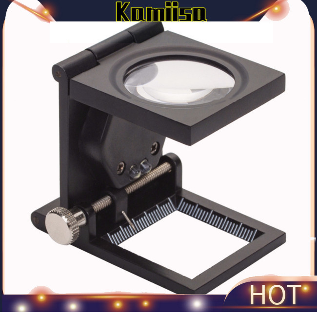 Kami 10x Lupa De Bolso De Mesa Dobrável Com 2 Led Iluminate For Cloth ...