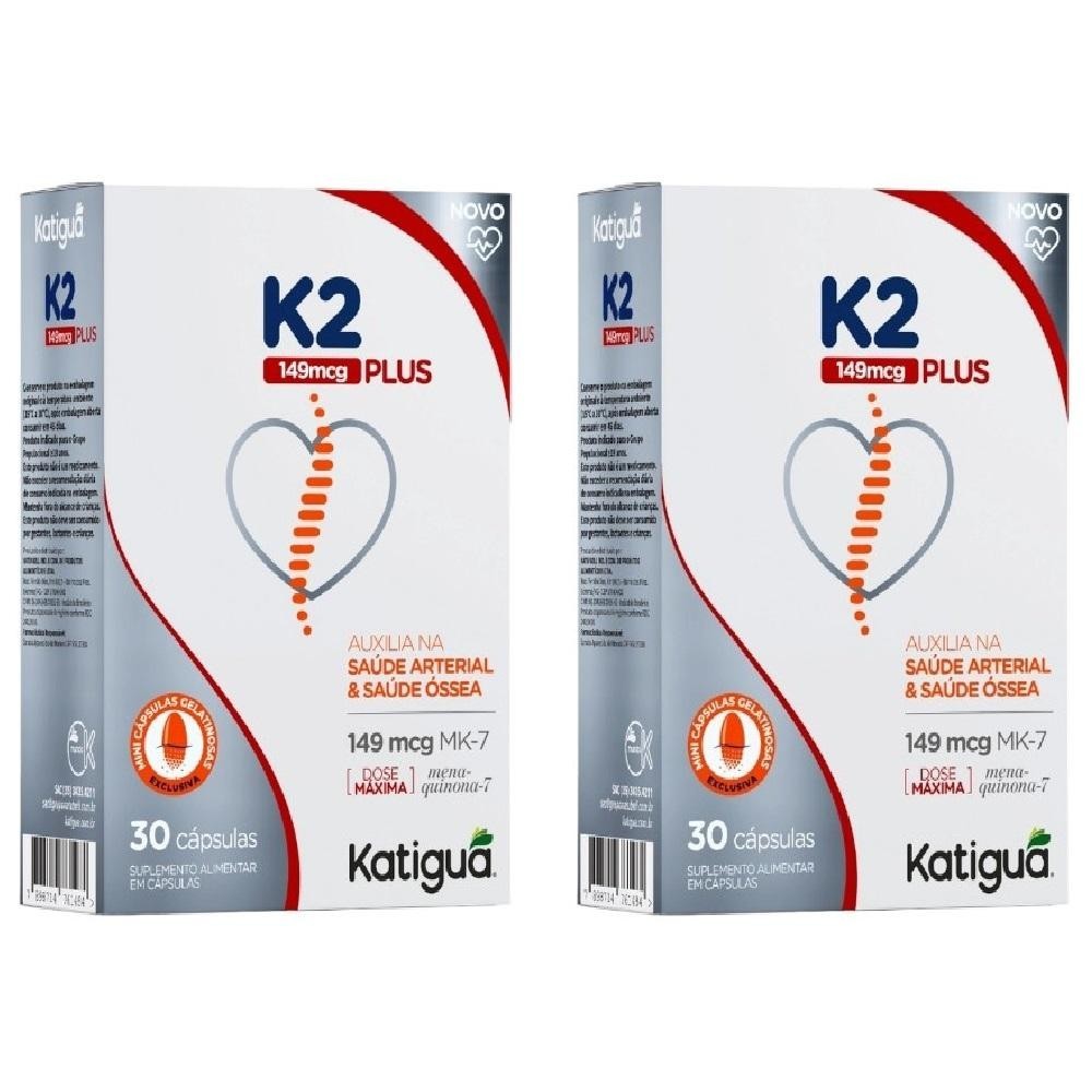 Kit K2 Plus Katigua Com 2 Caixas De 30 Cápsulas Cada | Shopee Brasil