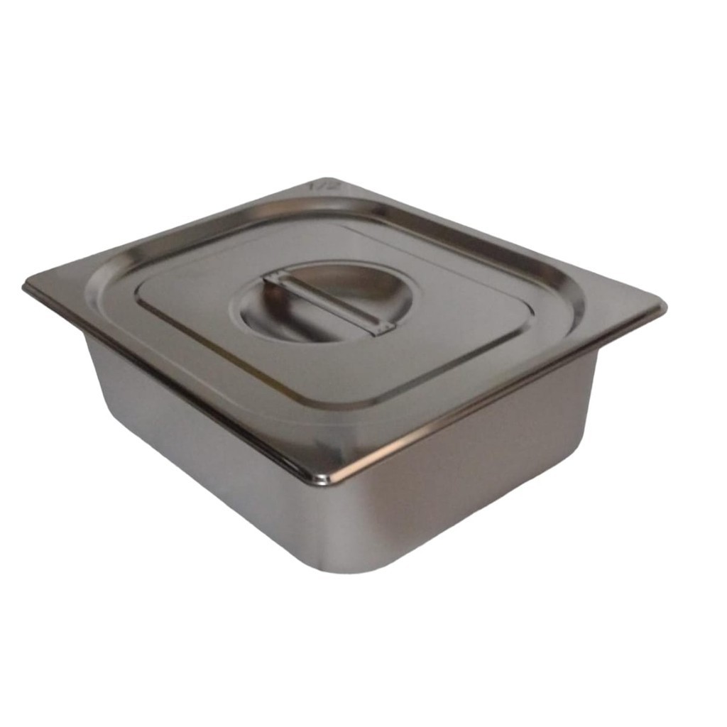1 Cuba + 1 Tampa 1/2 100mm Gastronômica Gn Inox para Buffet Rechaud Restaurante Cozinha Doces ...