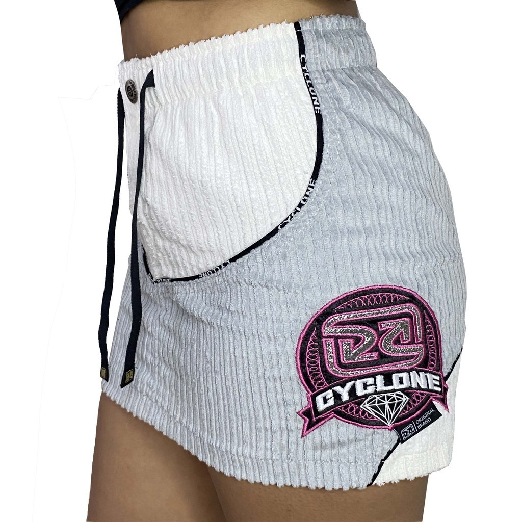Saia Cyclone Veludo Cinza Style ORIGINAL 130506490 | Shopee Brasil