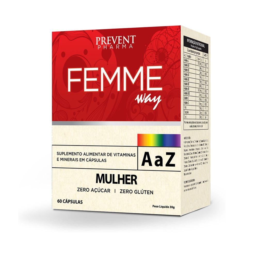 Femme Way Mulher Multivitamínico A/Z 60Cáp Prevent Pharma | Shopee Brasil