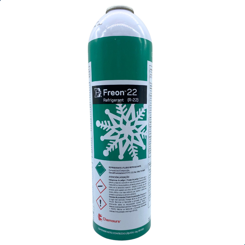 FLUIDO REFRIGERANTE R22 FREON CHEMOURS 1KG LATA | Shopee Brasil