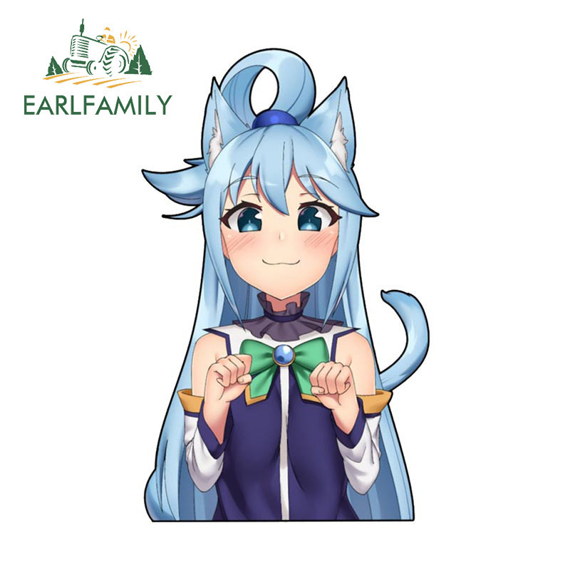 EARLFAMILY 13cm Para KonoSuba Darkness Megumin Aqua Cat Girl Car ...