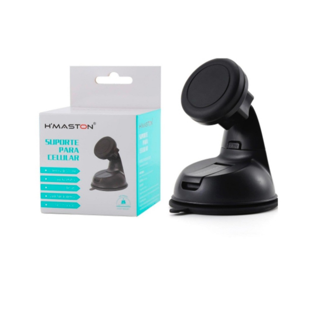 Suporte Para Celular E Gps Ventosa E Imã Gruda Painel E Vidro H Maston