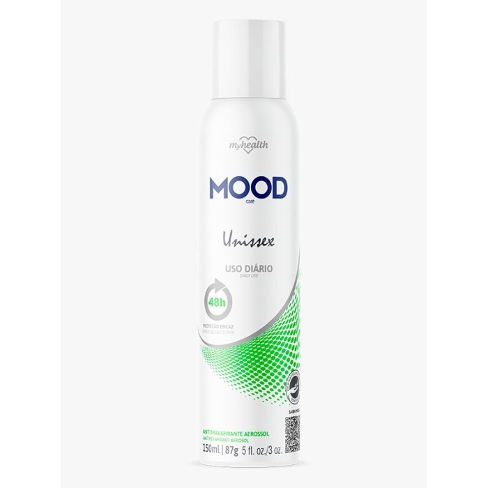 Kit 5 unidades Desodorante Antitranspirante Aerosol (Aerossol) UNISSEX Mood Care My Health 150ml ...