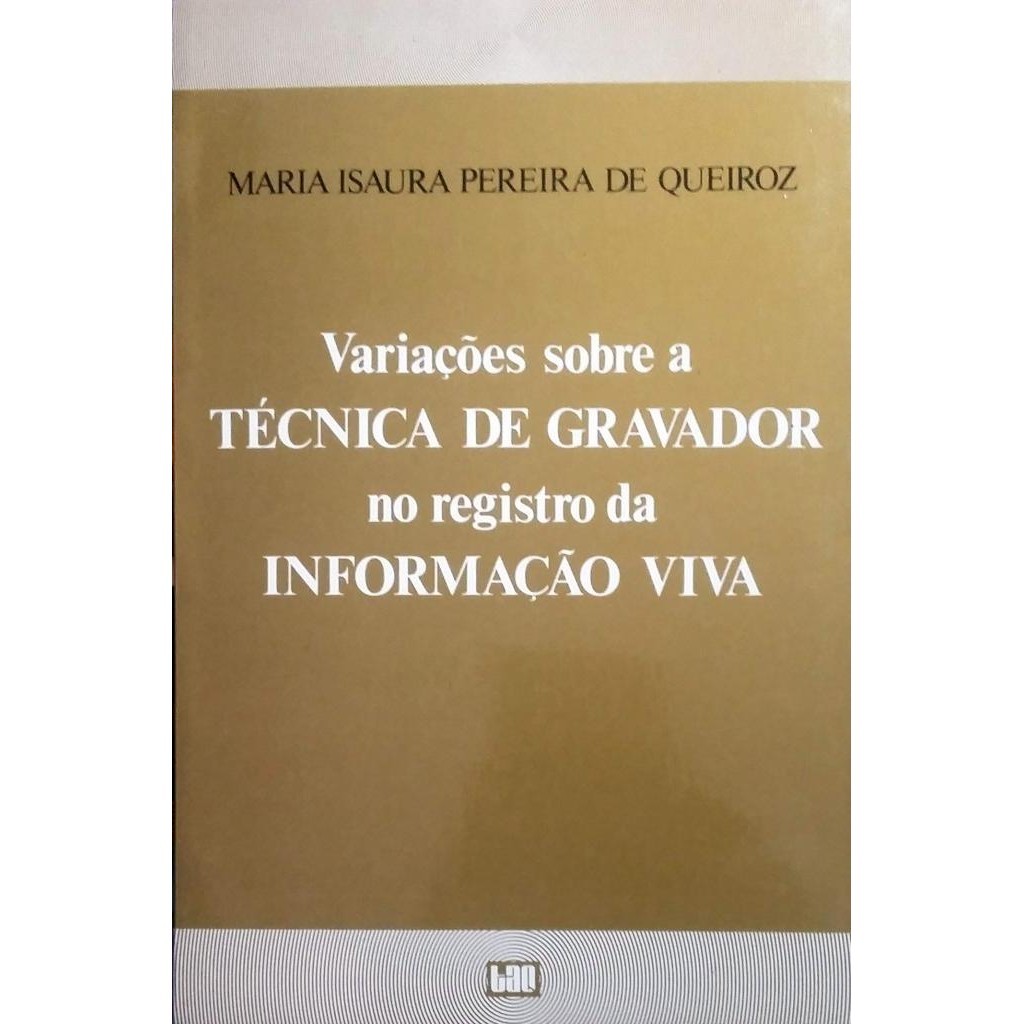 Livro: Variações Sobre A Técnica de Gravador No Registro Autor: Maria ...