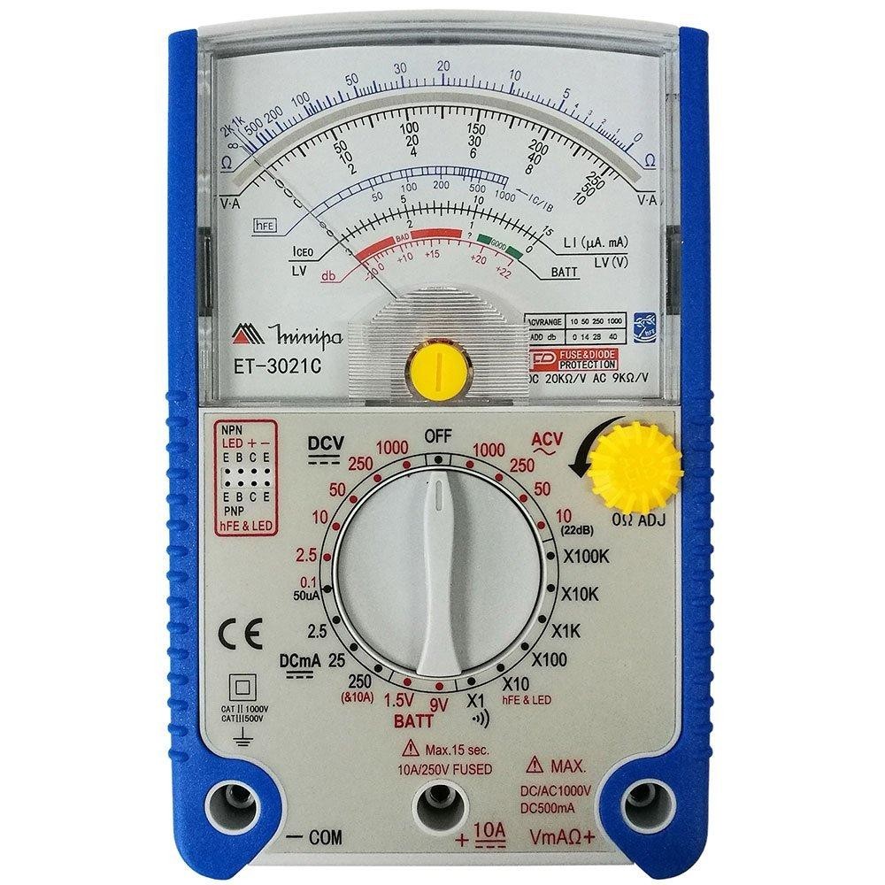 Multímetro Analógico com hFE e Tensão DC/AC - MINIPA | Shopee Brasil