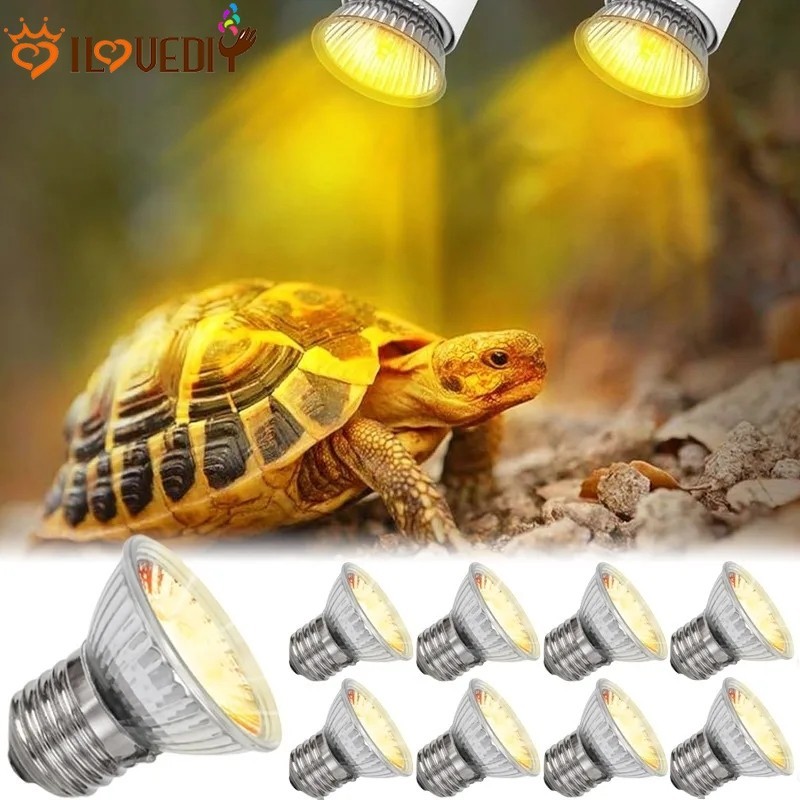 Lâmpada UVB Para Répteis 25/50/75W-Pet Tartaruga Basking UV Lagartos Anfíbios Aquecimento ...