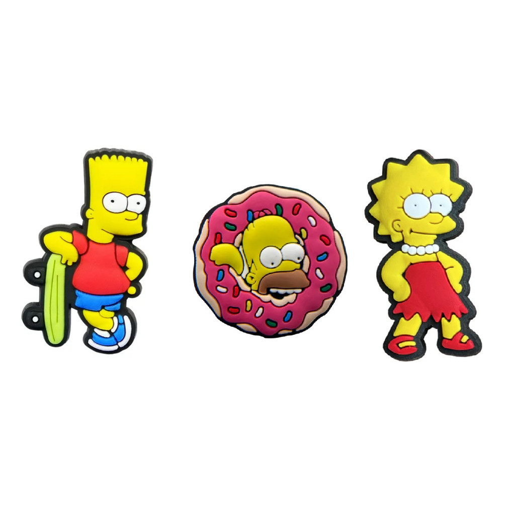 03 Pins Jibbitz Para Crocs e Babuches Os Simpsons | Shopee Brasil