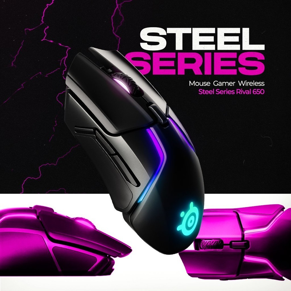 MOUSE STEELSERIES RIVAL 650 WIRELESS | Shopee Brasil