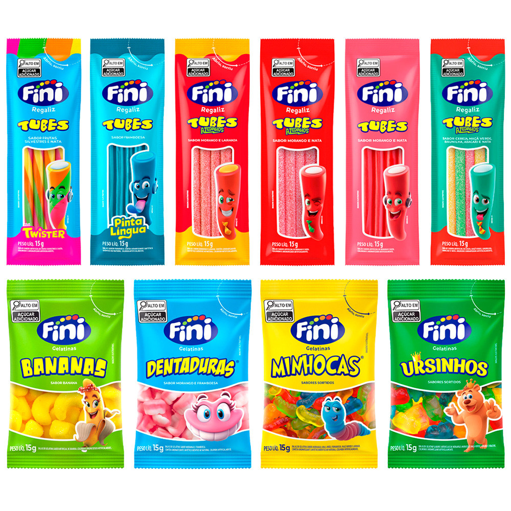 Kit Com 20 Pacotes Bala Fini Sabores Variados | Shopee Brasil