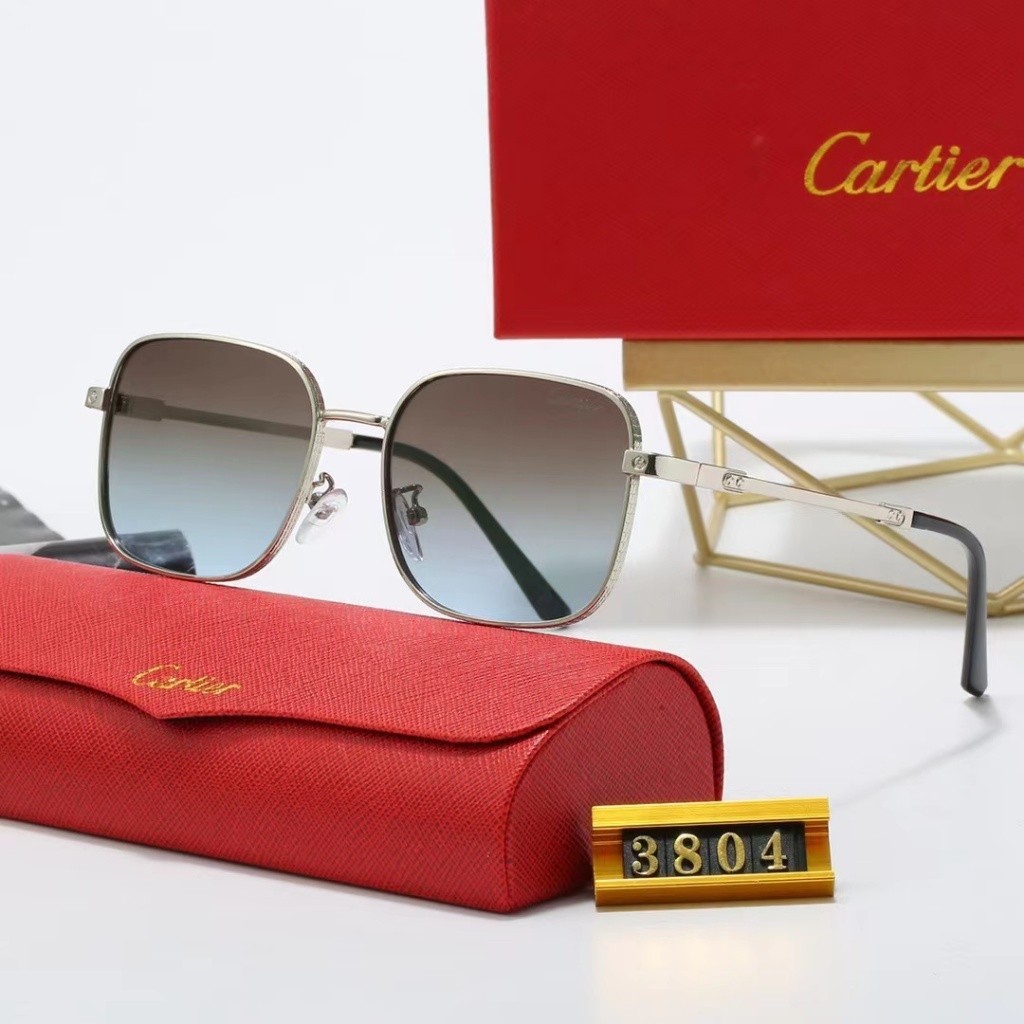 Cartier 2024 Novo Estilo Óculos De Sol Polarizados Moda Coreanos Versão ...