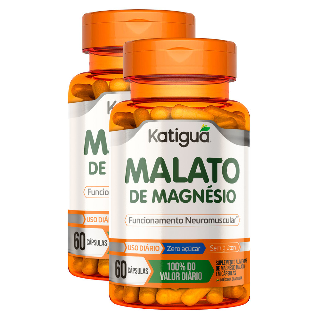 Kit 2 Malato De Magnesio 60CAPS | Shopee Brasil