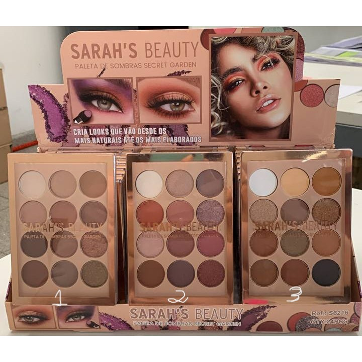 Tálinda - Paleta de Sombra Secret Garden 12 Cores - Sarah Beauty S6216 ...