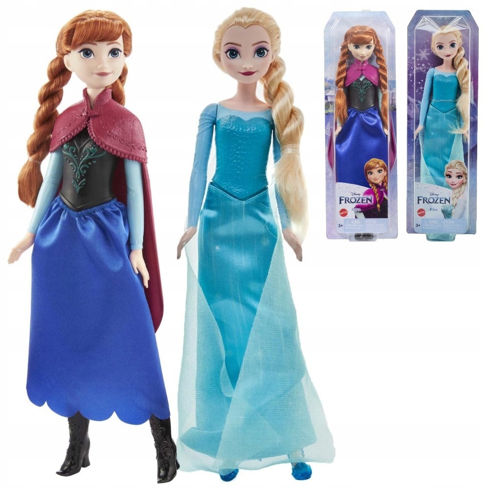 Kit c/ 2 Bonecas Frozen - Anna e Elsa - Disney - Mattel | Shopee Brasil