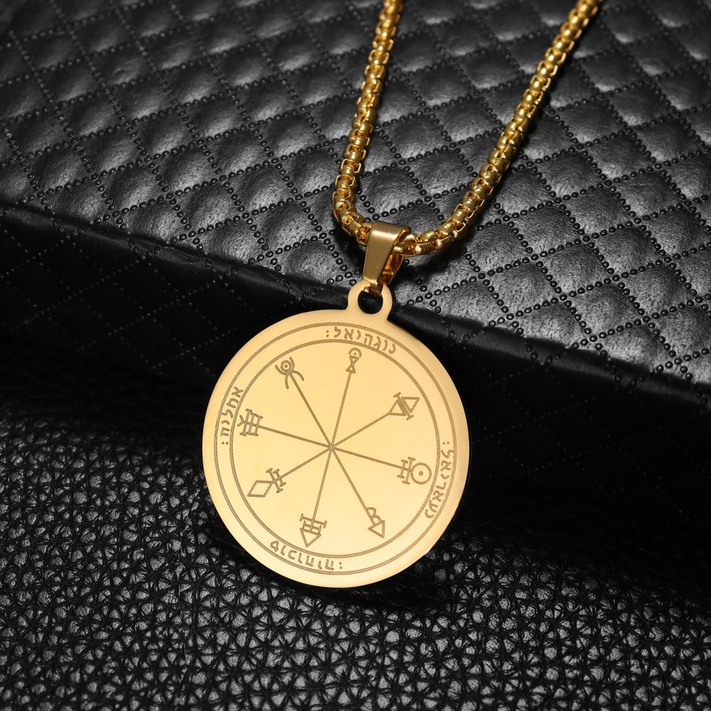 Boa Sorte Símbolo Nórdico Amuleto Viking Colar De Moedas Redondas De ...