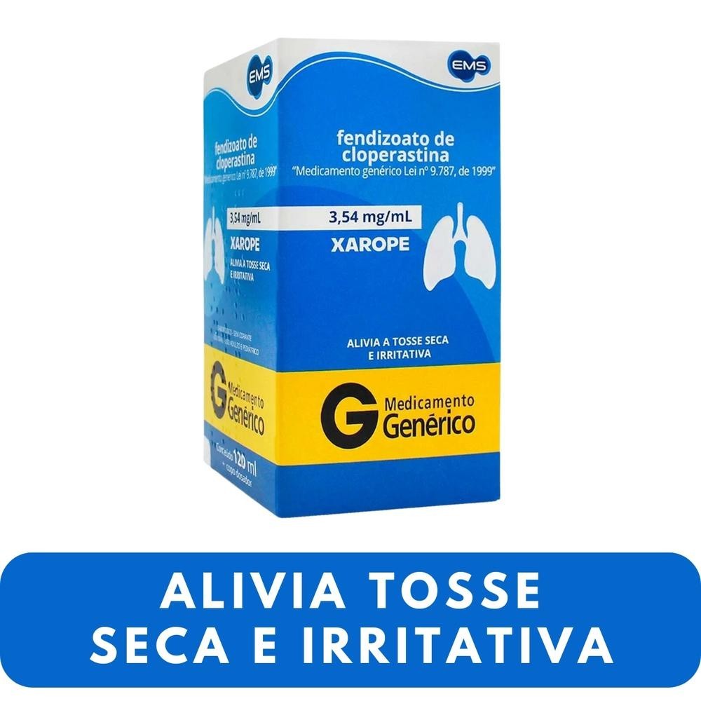 Cloperastina Xarope 120Ml - Ems Alivia a tosse seca e irritativa ...